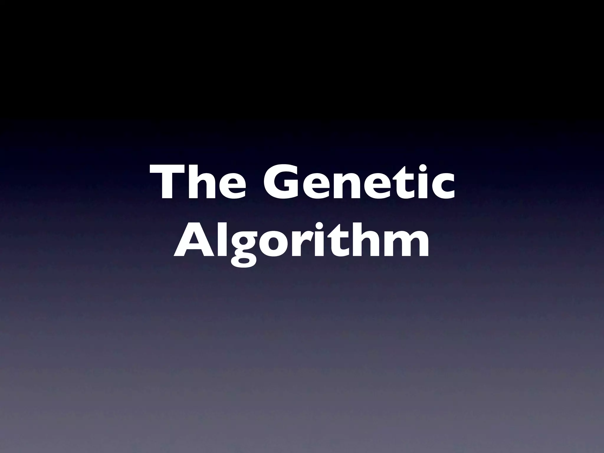 Genetic Algorithms And Particle Swarm Optimisation Flash Brighton 28th July 2009 Ppt