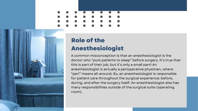 Alan Kaye Shreveport Explains Role of the Anesthesiologist | PPT