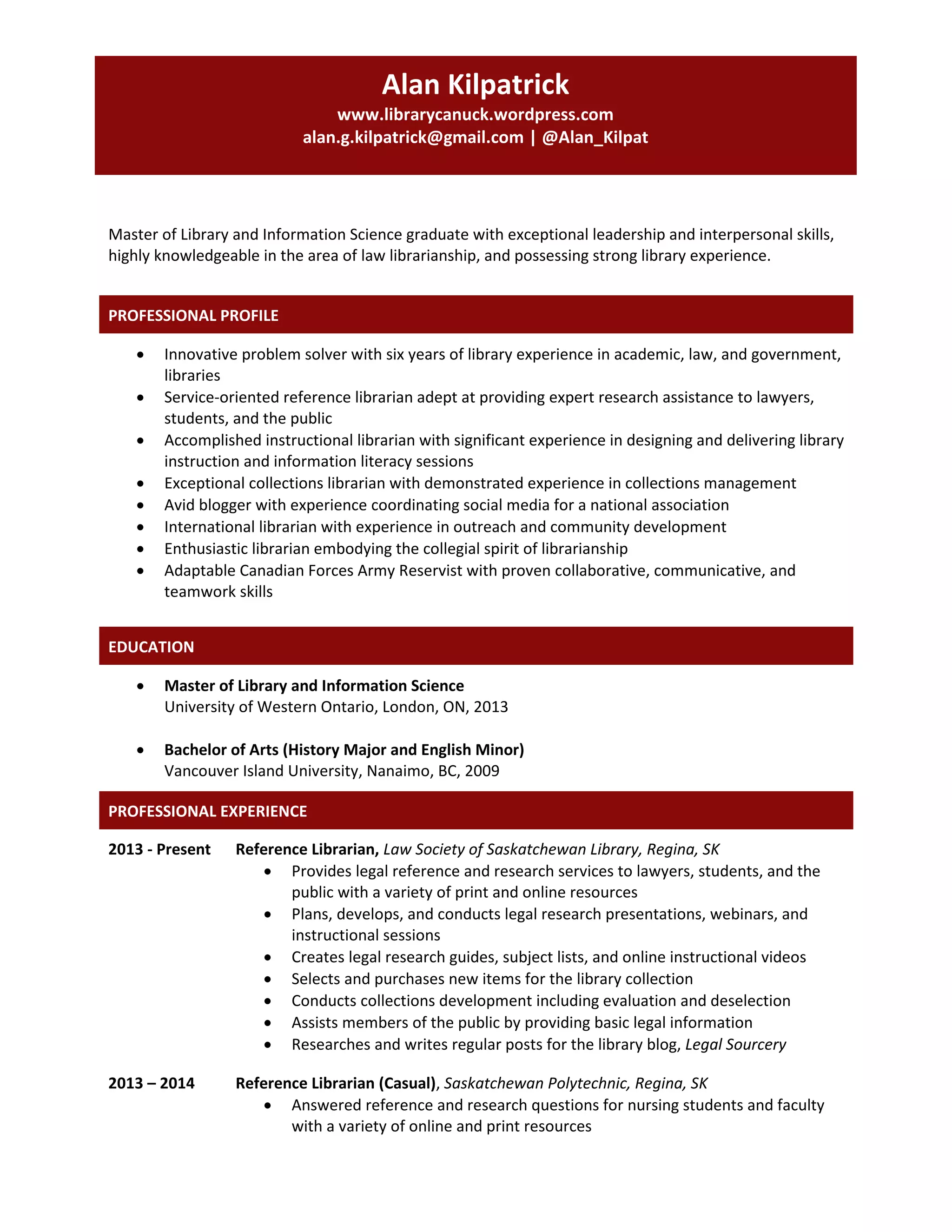 Alan Kilpatrick (CV) | PDF