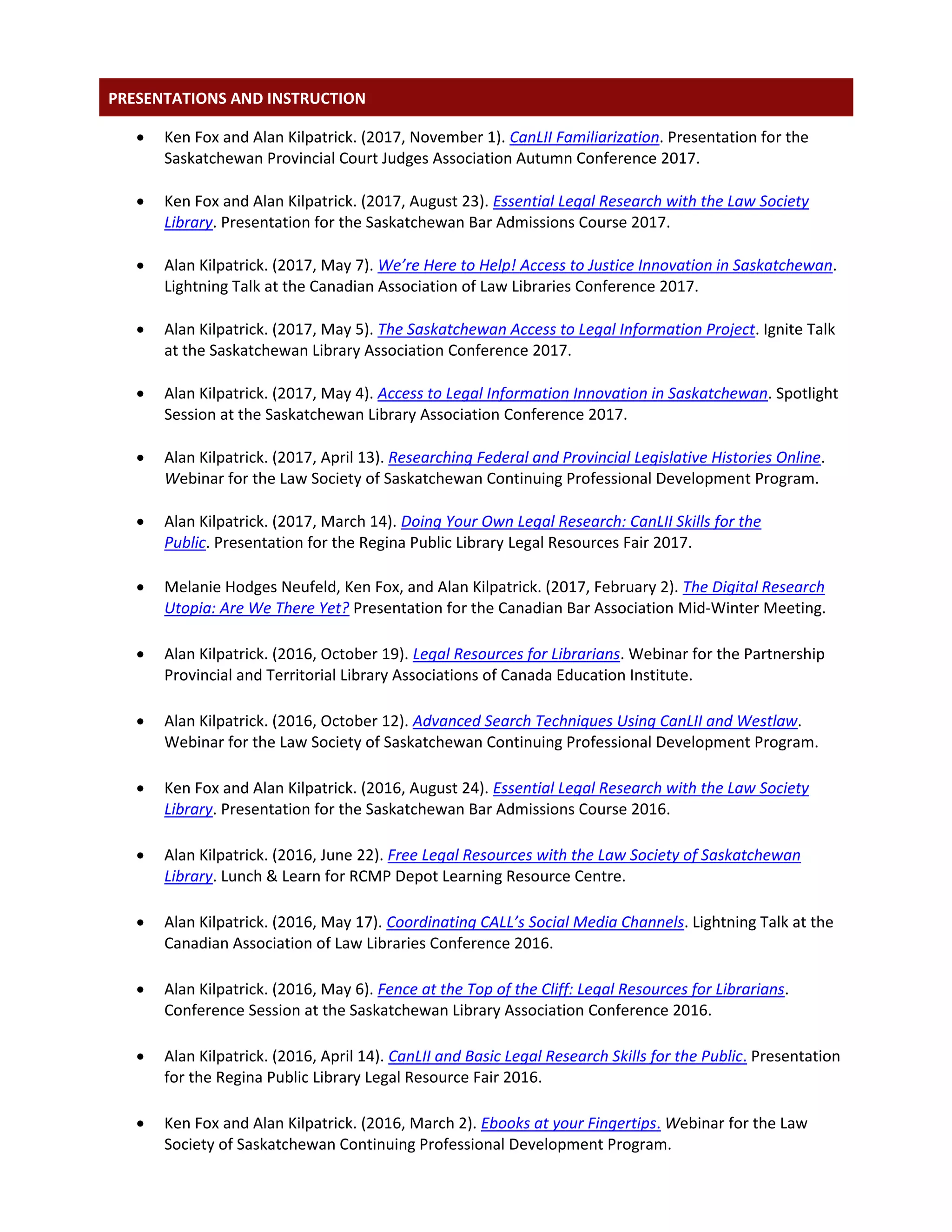 Alan Kilpatrick (CV) | PDF