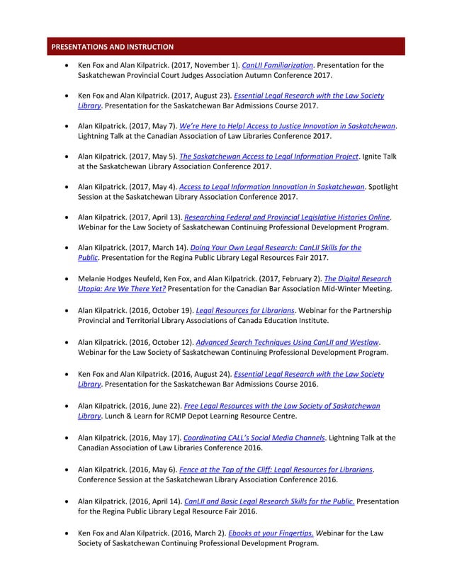 Alan Kilpatrick (CV) | PDF