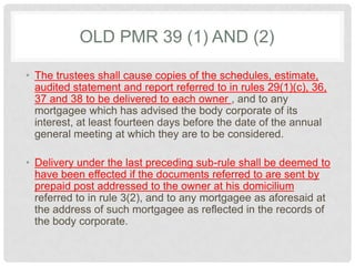 Alan Levy Attorneys Presentation To Nama On The New Sectional Title ...