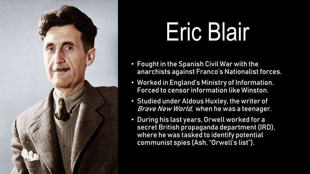 Nineteen Eighty-Four (1984) Presentation for English Literature - by ...