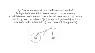 Mecanismo de cuatro barras articuladas!! | PDF