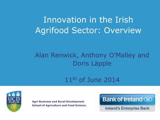 Innovation in the Irish AgriFood Sector: Overview | PDF