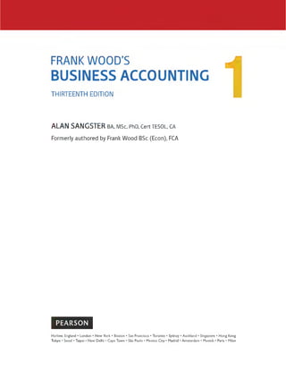 Alan Sangster, Frank Wood - Frank Wood’s Business Accounting-Pearson ...