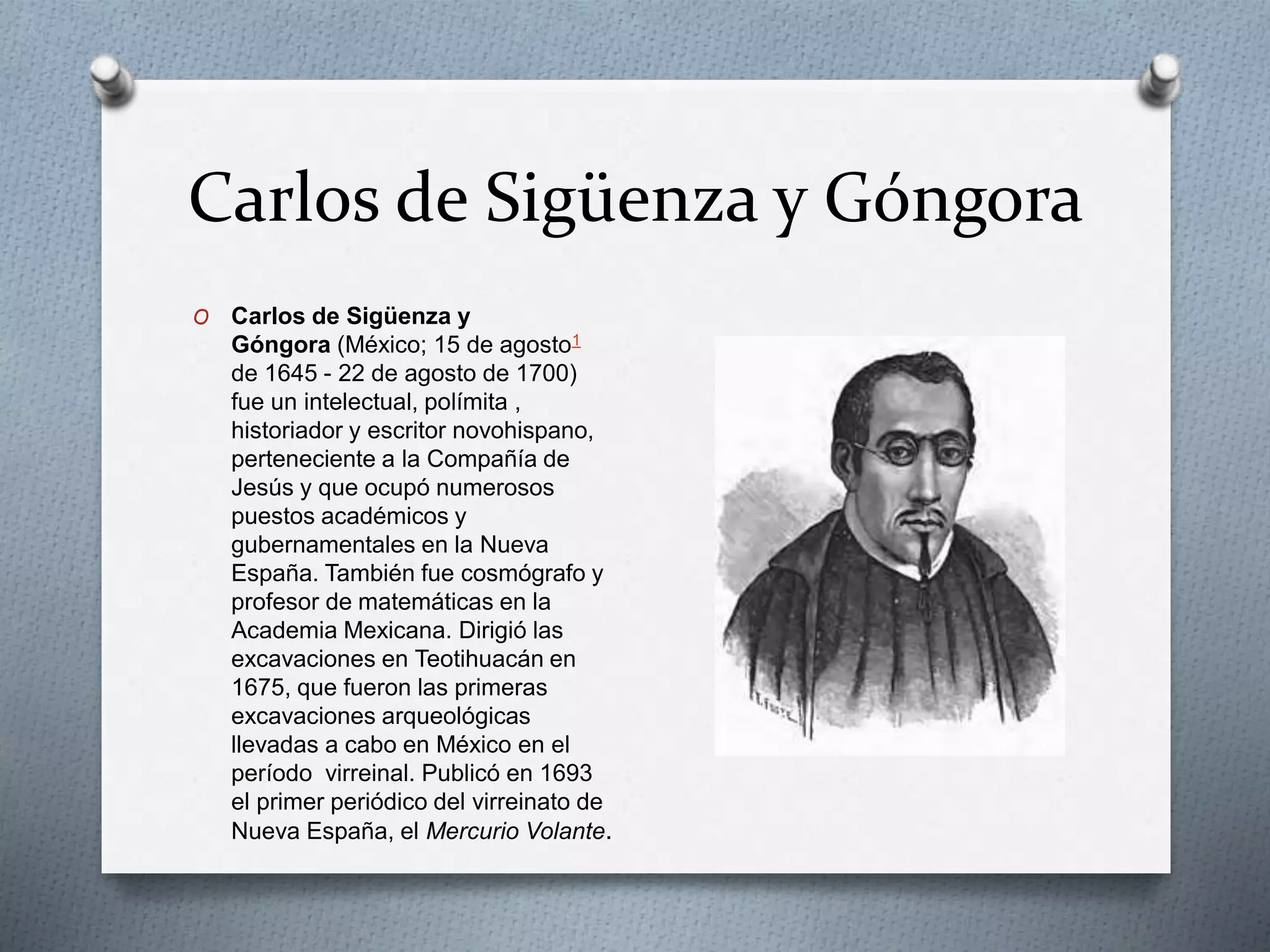 Carlos de sigüenza y góngora | PPTX