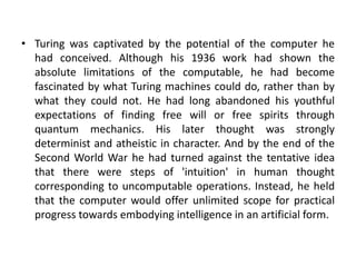 PPT on Alan Turing's Contribution | PPTX