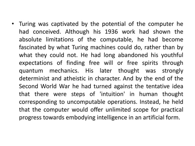 PPT on Alan Turing's Contribution | PPTX
