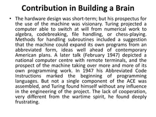 PPT on Alan Turing's Contribution | PPTX