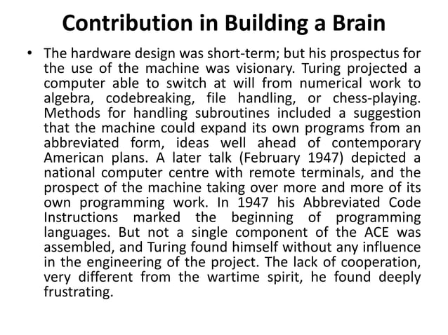 PPT on Alan Turing's Contribution | PPTX