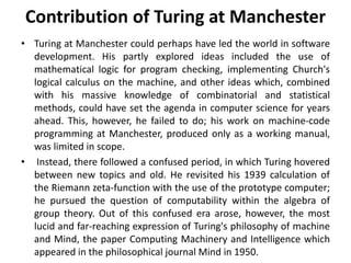 PPT on Alan Turing's Contribution | PPTX