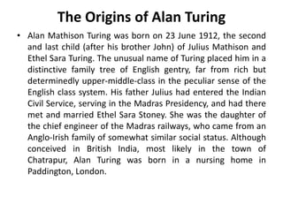 PPT on Alan Turing's Contribution | PPTX