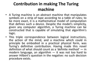 PPT on Alan Turing's Contribution | PPTX