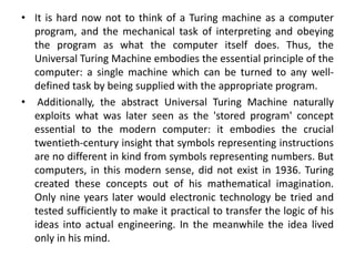 PPT on Alan Turing's Contribution | PPTX