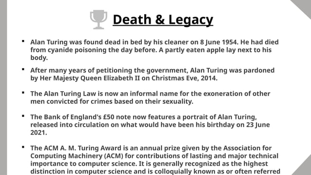 alan turing ppt.pptx biography of alan turing | PPTX
