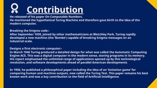 alan turing ppt.pptx biography of alan turing | PPTX