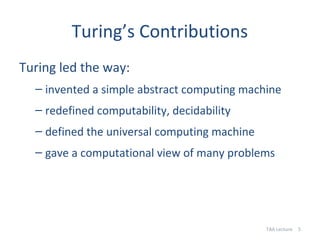 Alan Turing Scientist Unlimited | Turing100@Persistent Systems | PPT