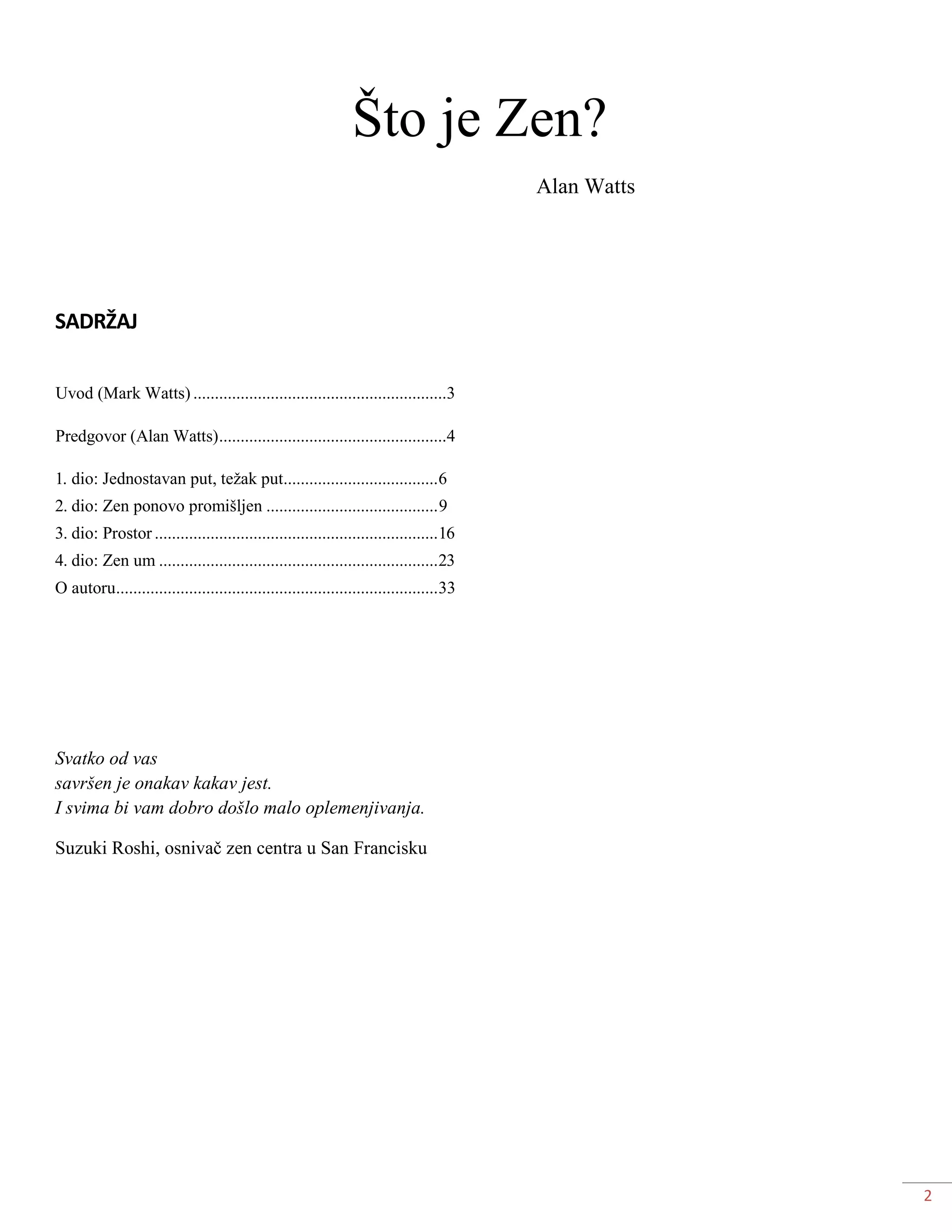 Alan watts sto je zen, sto je tao | PDF