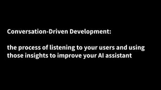 Six Steps to Conversation Driven Development | PDF