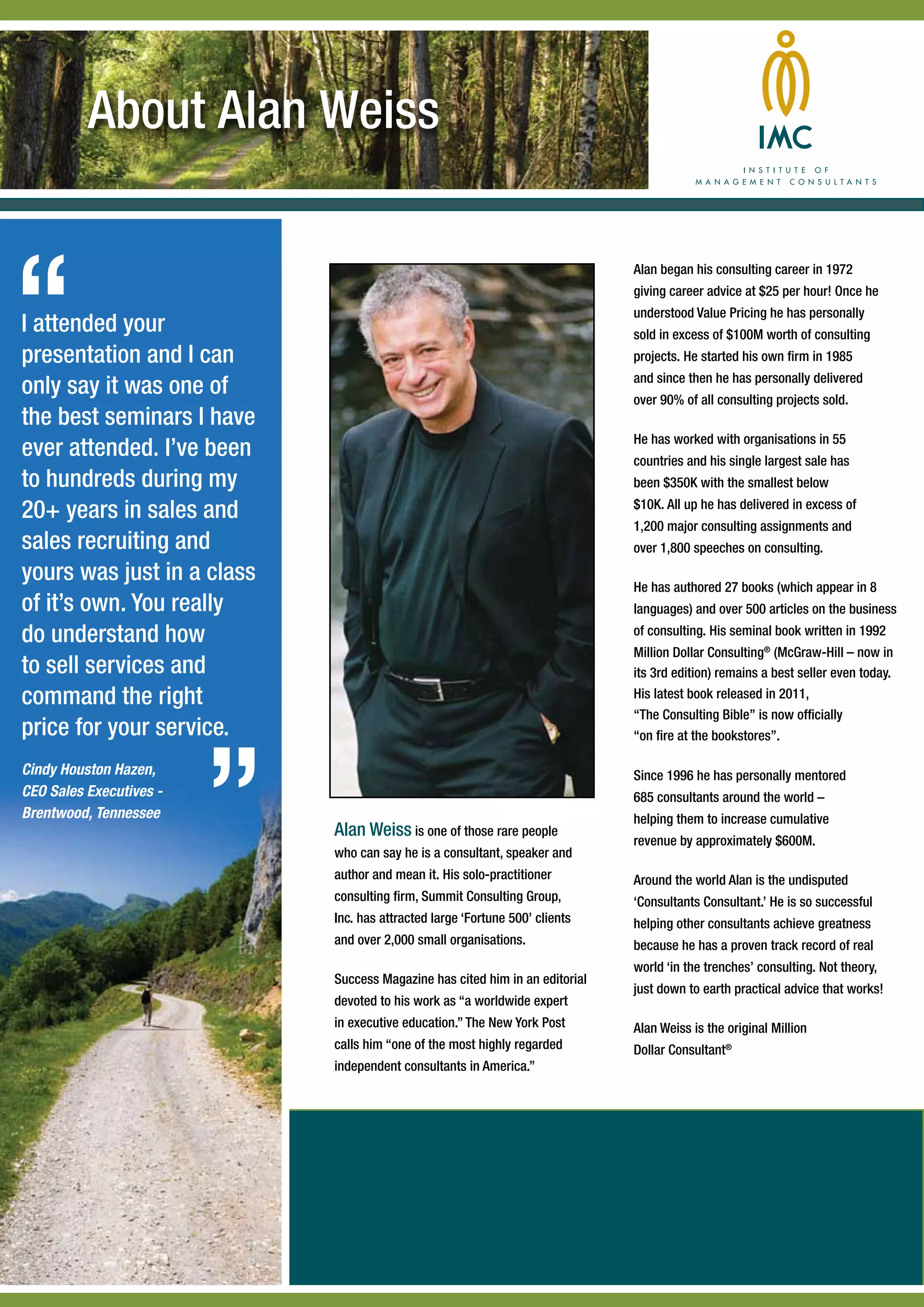 Alan weiss workshop 13th nov 2011 | PDF