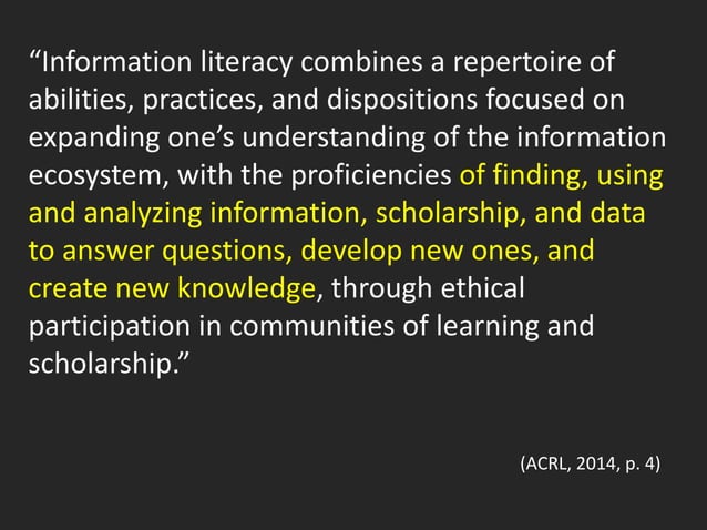 ALAO Instruction Interest Group Multiple Literarcies in One-shot Library Instruction | PPTX ...