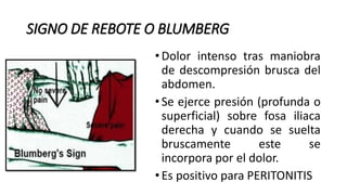 Signos Para La Identificacion Del Dolor Abdominal En La Palpación Pptx