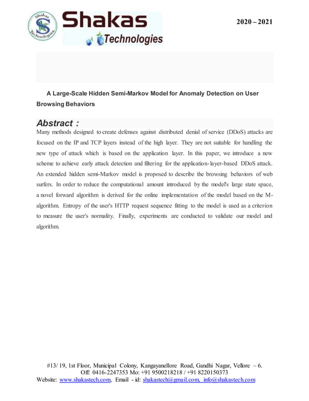 A Large Scale Hidden Semi Markov Model For Anomaly Detection On User Browsing Behaviors Pdf