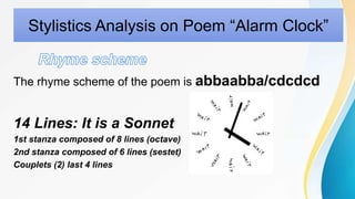 Alarm clock stylistics joyce kilmer | PPTX