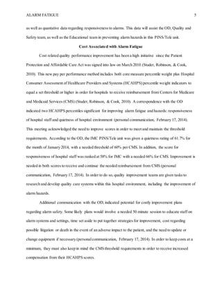 Alarm Fatigue Phase Writing | DOCX
