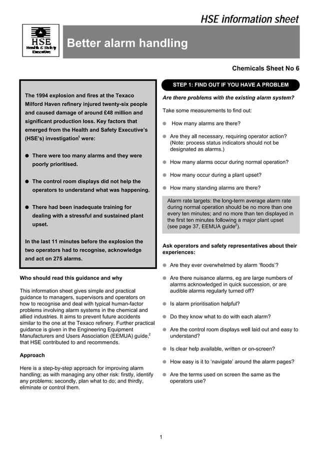 Alarm information sheet | PDF