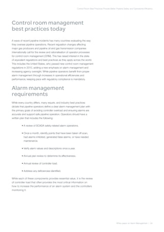 [Oil & Gas White Paper] Control Room Management - Alarm Management | PDF