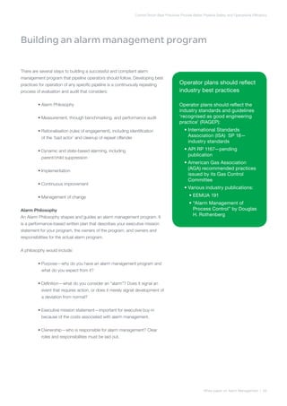 [Oil & Gas White Paper] Control Room Management - Alarm Management | PDF