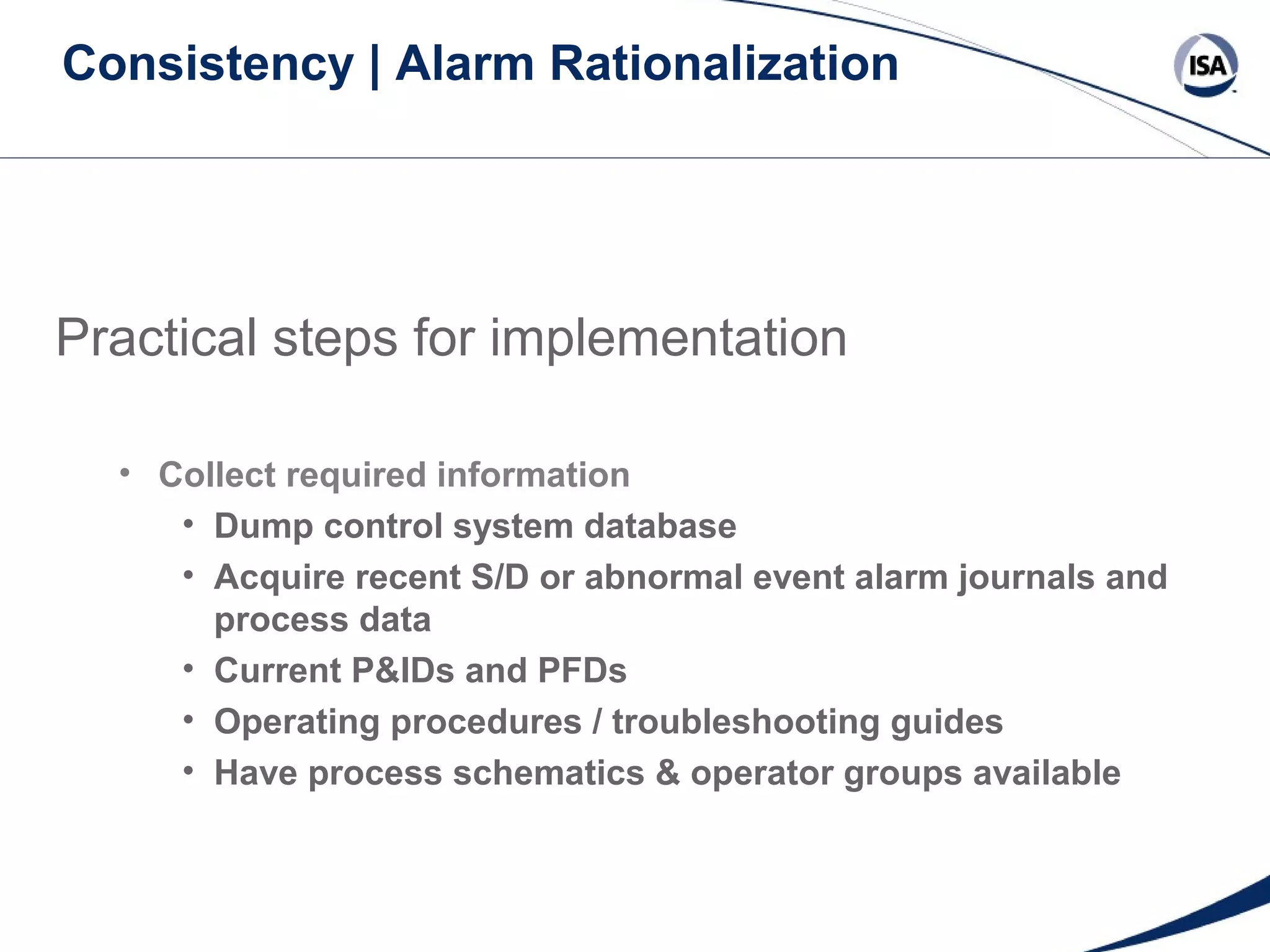 Alarm Rationalization Workshop - Tips, Tricks and Traps | PPT