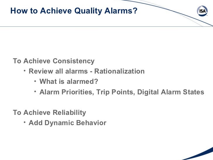 Alarm Rationalization Workshop - Tips, Tricks and Traps Alarm Rationalization Workshop - Tips, Tricks and Traps