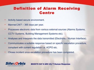 Alarm Receiving Centres - IFSEC 2013 | PPT