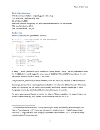 BEST, the CSS Alarm Handler - Performance Testing | PDF