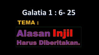 Alasan injil harus diberitakan | PPT | Free Download