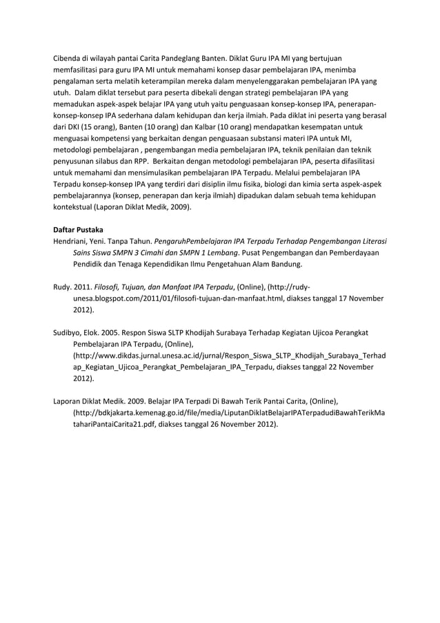 Alasan logis empiris penerapan ipa terpadu | PDF