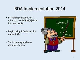 RDA & rare books cataloguing at Edinburgh University Library / Alasdair ...