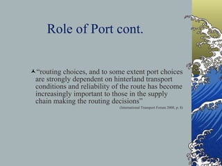 Extended Gateways : Improving the Port / Hinterland Interface | PPT
