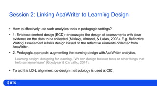 Linking Reflective Writing Analytics to Learning Design | PPT