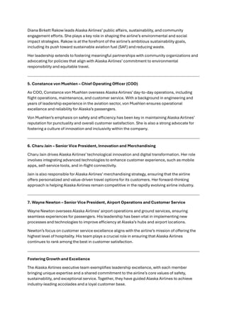 Meet Alaska Airlines Executives: Leadership Team Overview | PDF