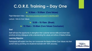 Alaska Airlines CORE Training | PPTX