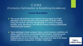 Alaska Airlines CORE Training | PPTX