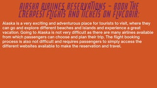 Alaska airlines reservations | PDF