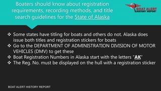 Alaska boat registration | PPTX