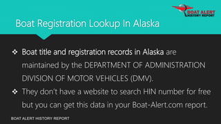 Alaska boat registration | PPTX