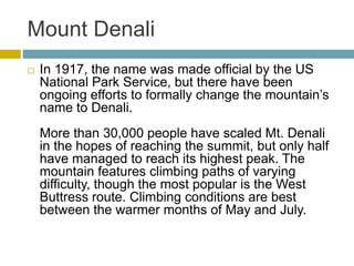 Alaska’s Mount Denali | PPTX