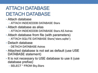 Alasql JavaScript SQL Database Library: User Manual | PPT